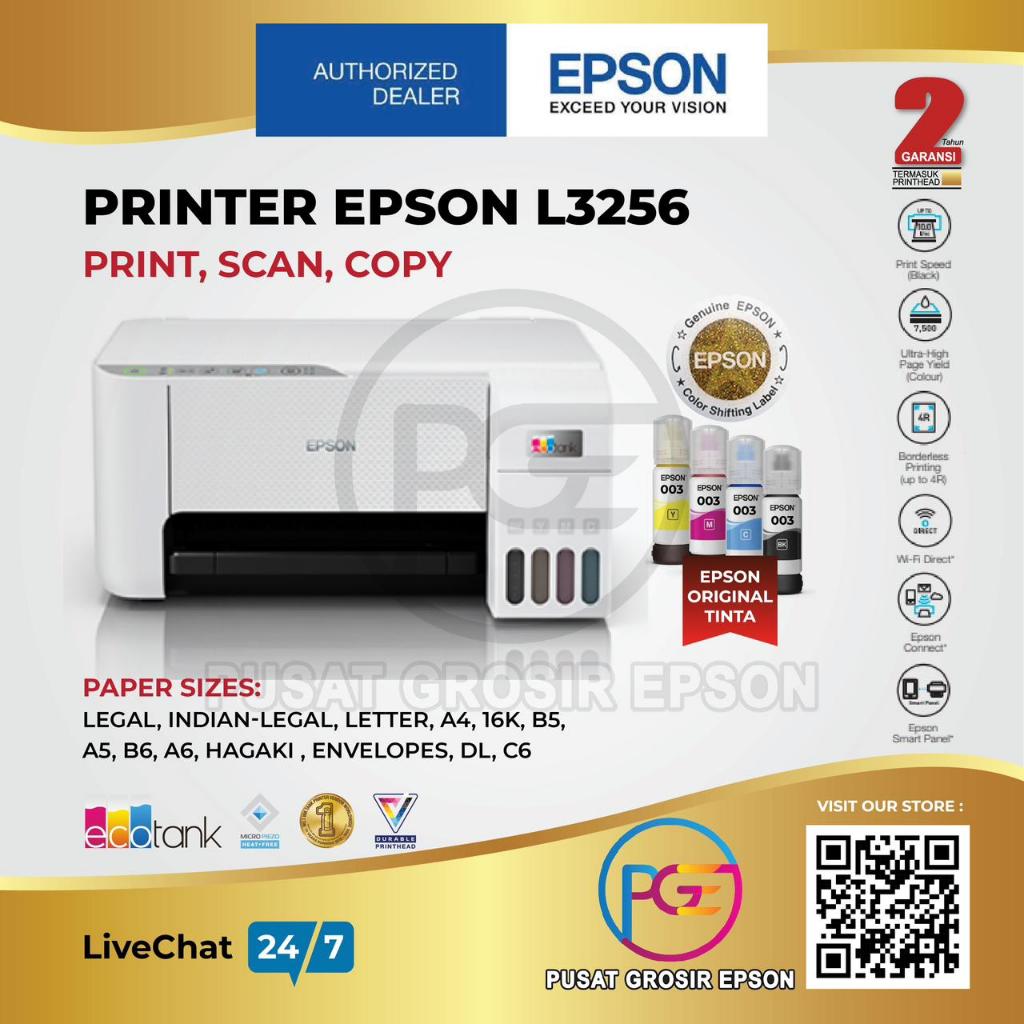 Jual Printer Epson EcoTank L-3256 L3256 L 3256 A4 Wi-Fi All-in-One Ink Tank | Shopee Indonesia