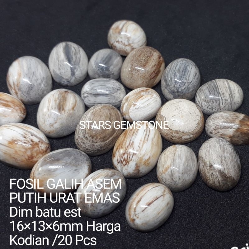 Jual BATU CINCIN AKIK GALIH KELOR PUTIH URAT EMAS HARGA KODIAN /20 PCS ...
