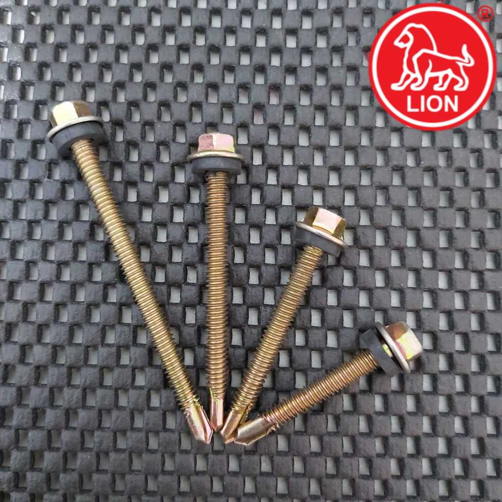 Jual ISI 50 PCS - Sekrup Roofing M5 merk LION / Baut Roofing Moon Lion ...