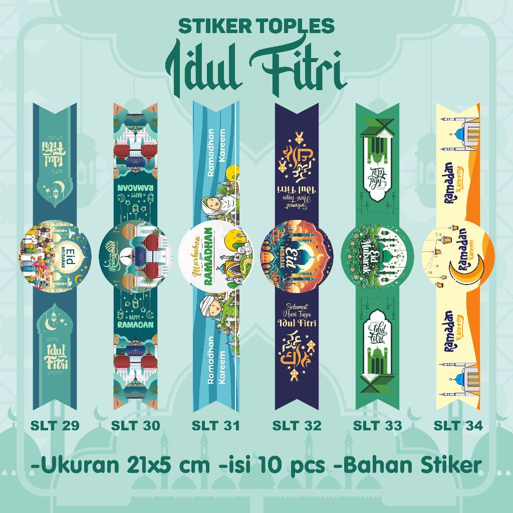 Jual Sticker Toples lebaran - stiker toples idul fitri - Stiker idul ...