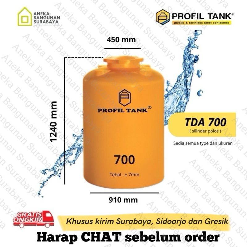 Jual PROFIL TANK TDA basic series NEW COLOR | Tandon toren air plastik ...
