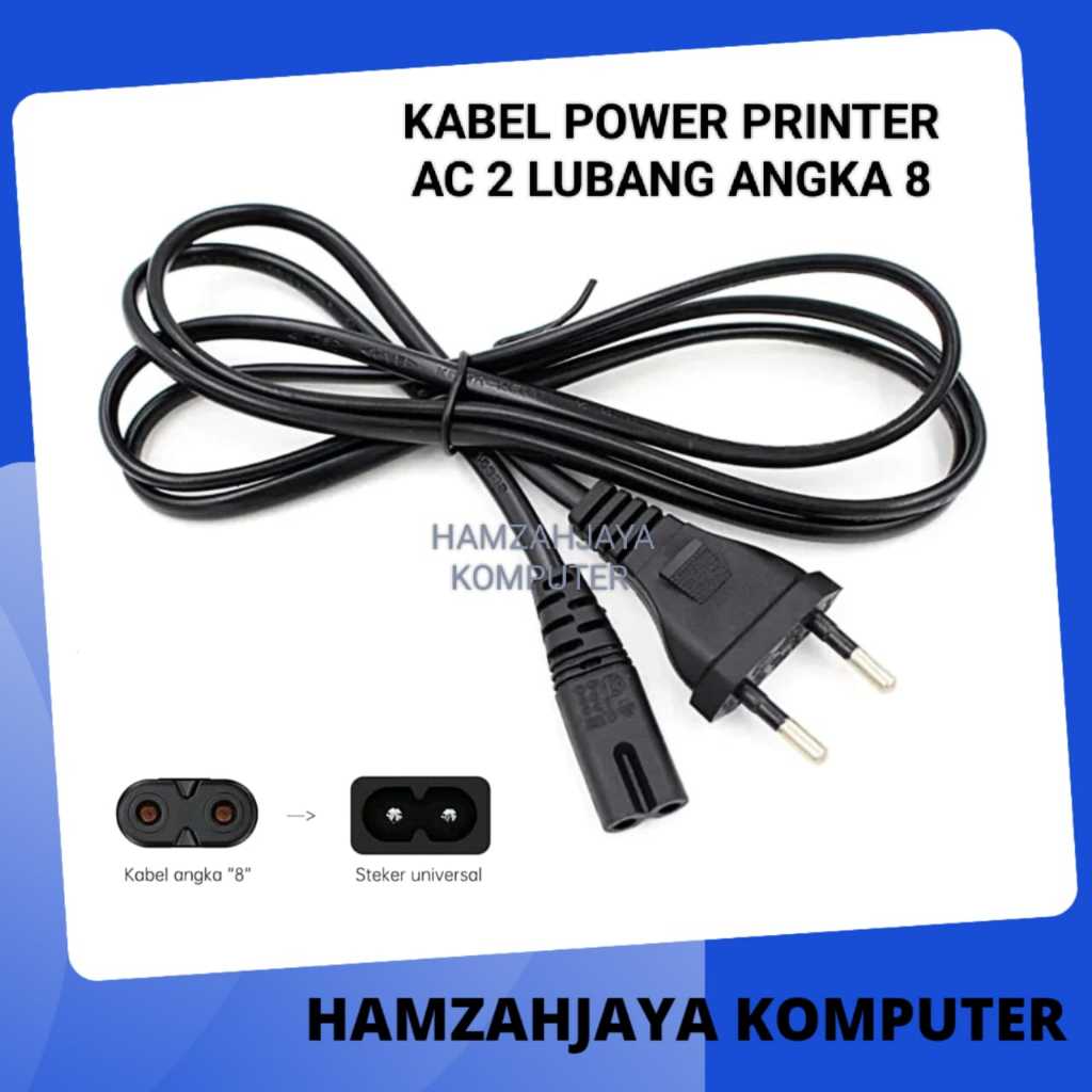 Jual Kabel Power / Colokan Listrik AC TAPE / RADIO / PRINTER Angka 8 Bagus / 2 Lubang | Shopee ...