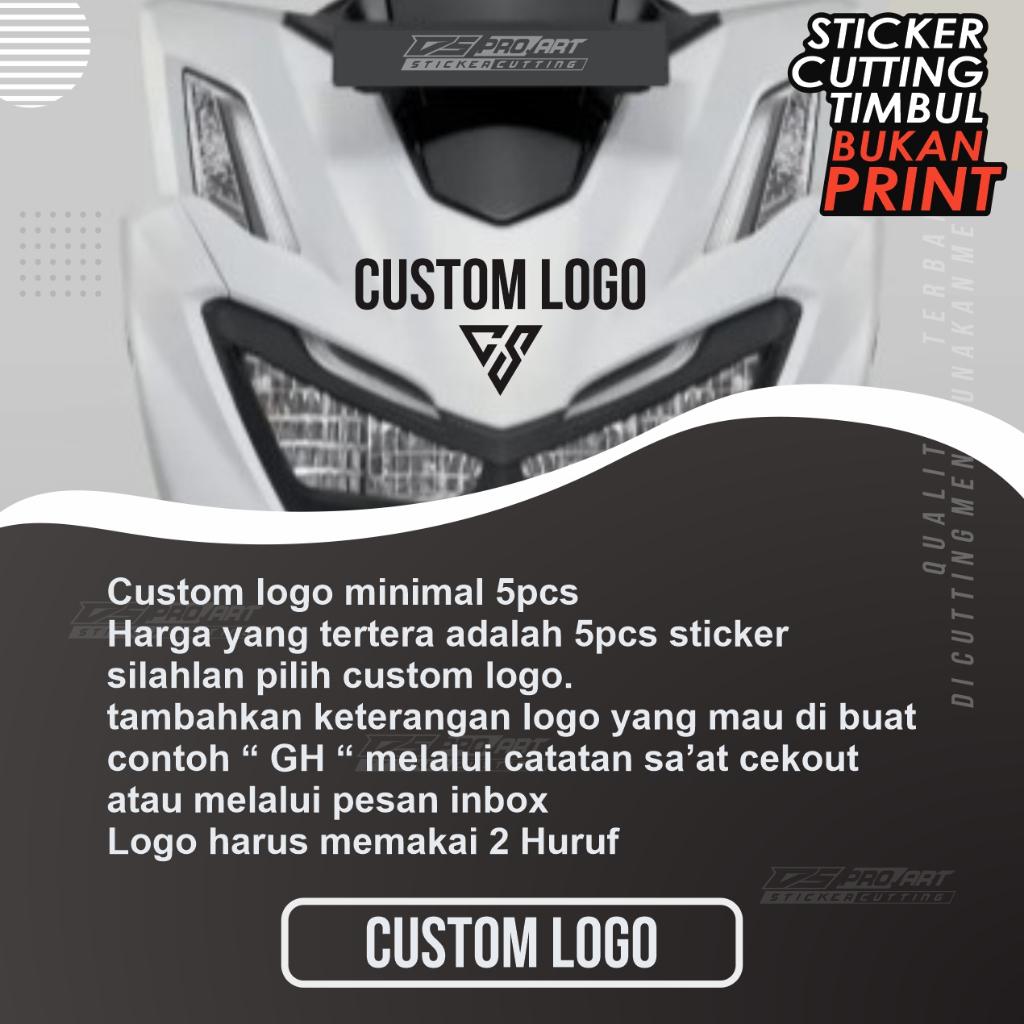 Jual Stiker GC BS Logo segitiga bisa custom | Shopee Indonesia