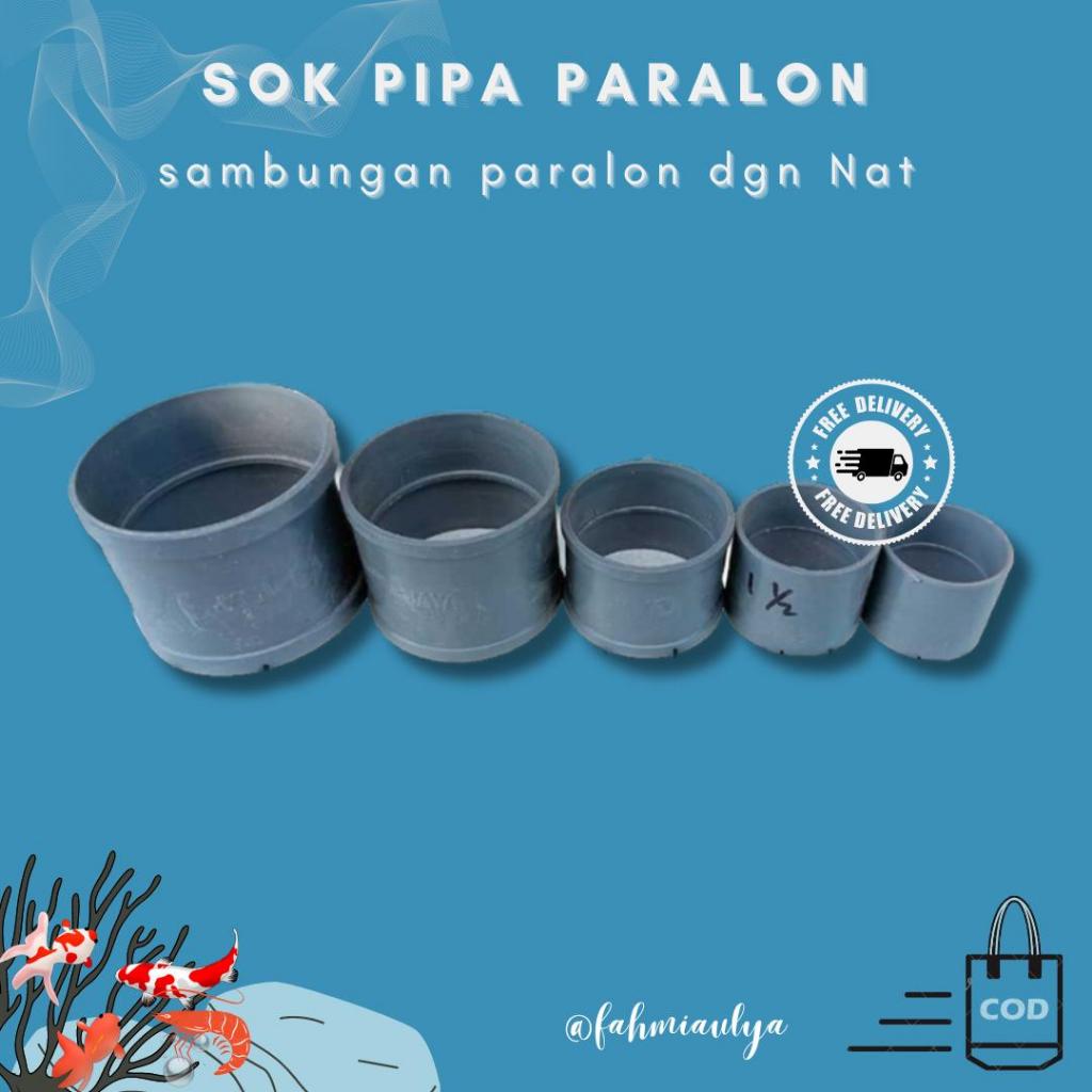 Jual SOK PIPA DENGAN NAT | Sambungan pipa paralon untuk kolam | Shopee ...