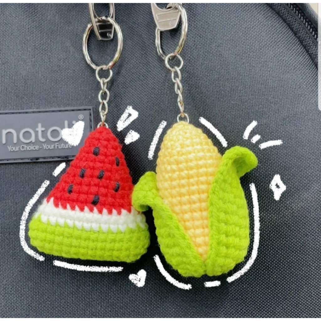 Jual Gantungan Kunci Rajut Buah dan Sayur Keychain Amigurumi Fruit and Vegetable | Shopee Indonesia