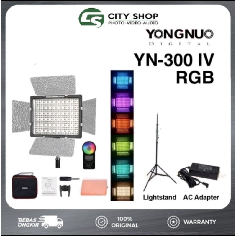 Jual PAKET LAMPU LED YONGNUO YN300 YN-300 IV RGB LIGHTING STUDIO ...