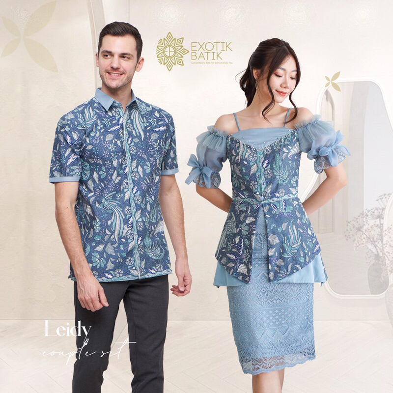 Jual Batik Couple set Leidy dan kemeja cowok | Shopee Indonesia