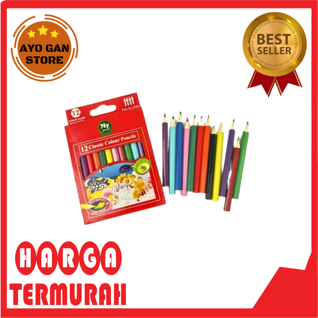 Jual Pensil 12 Warna Mini My Pencil | Shopee Indonesia
