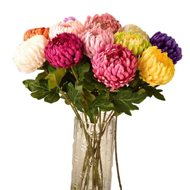 Jual CHRYSANTHEMUM K1 JUMBO BUNGA KRISAN BUATAN BAHAN KAIN HIASAN ...