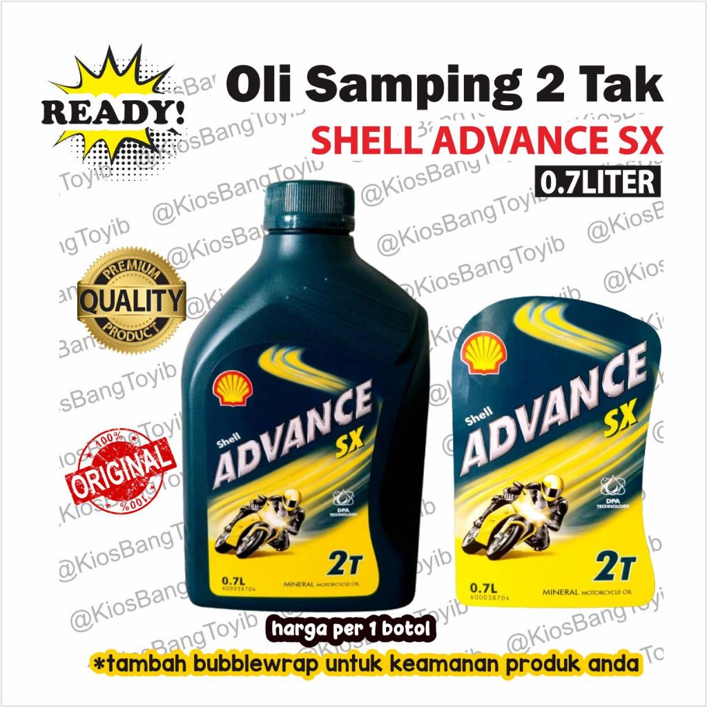 Jual Oli Samping Motor 2T Shell Advance SX 700mL ORIGINAL (0,7L) ((LIVE ...