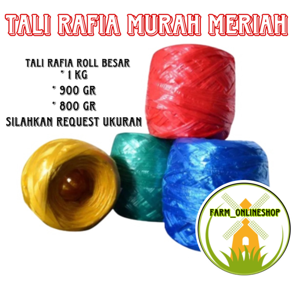 Jual Tali Rafia 1 Kg / Tali Rafia Hitam 1 Kg Full / Tali Rafia Murah ...