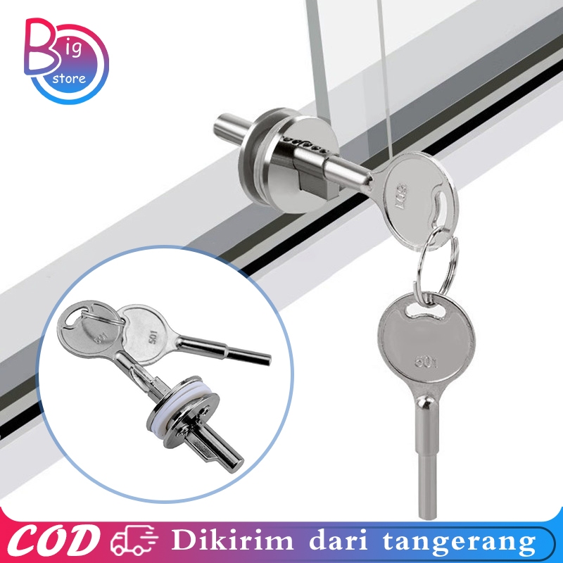 Jual Kunci Lemari Etalase Kaca Single Kunci Pintu Lemari Kaca Glass Cabinet Showcase Lock Konci ...