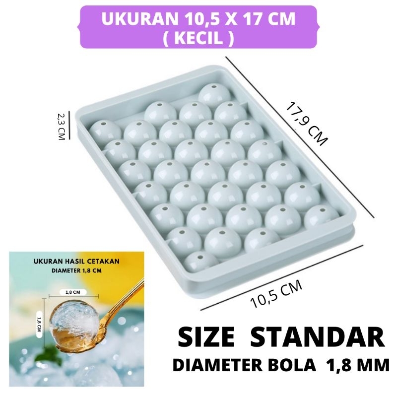 Jual Cetakan Es Batu Bulat 33 Sekat / Slot | Alat Cetak Es Jelly ...