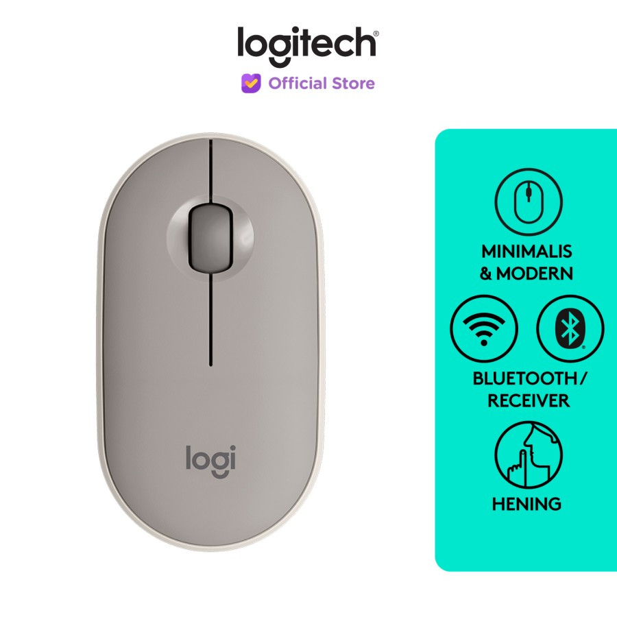 Jual Logitech Pebble M350 Mouse Wireless Bluetooth Slim Silent – Sand ...