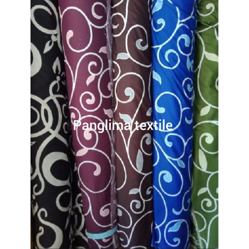 Jual kain bahan polymicro motif kangkung bisa buat seprai harga per ...