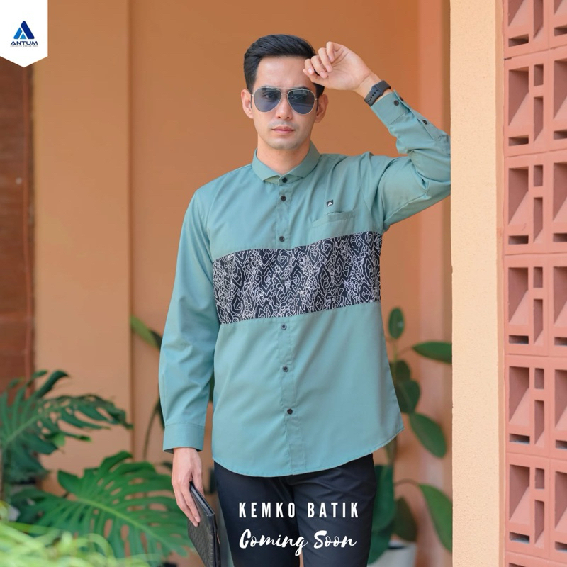Jual Kemko Batik Mega Mendung Brand Antum Lengan Panjang | Shopee Indonesia