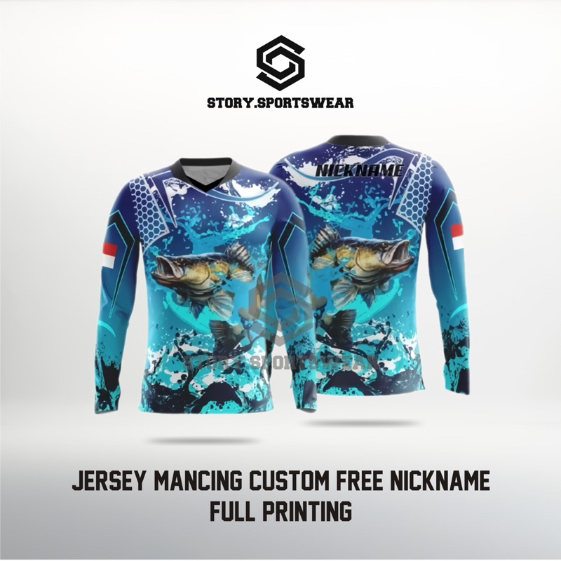 Jual Jersey Mancing Full Printing Custom Free Nama Lengan Panjang ...