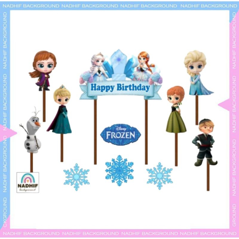 Jual TOPER KARAKTER FROZEN HIASAN TUSUK KUE ULANG TAHUN | Shopee Indonesia