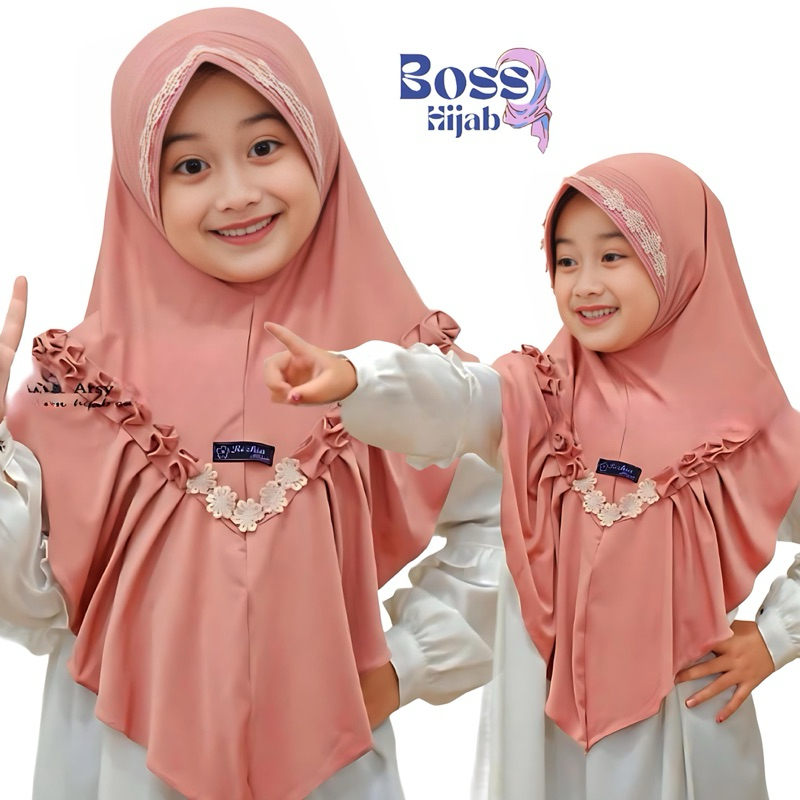 Jual hijab anak 3 4 5-6 tahun MELISA TK kerudung anak perempuan jilbab ...