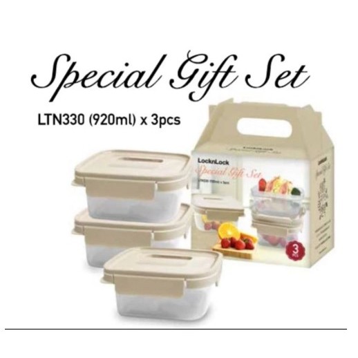 Jual LOCKNLOCK GIFT SET 3IN1 LOCKNLOCK KOTAK MAKAN GIFT SET CHAK CHAK ...