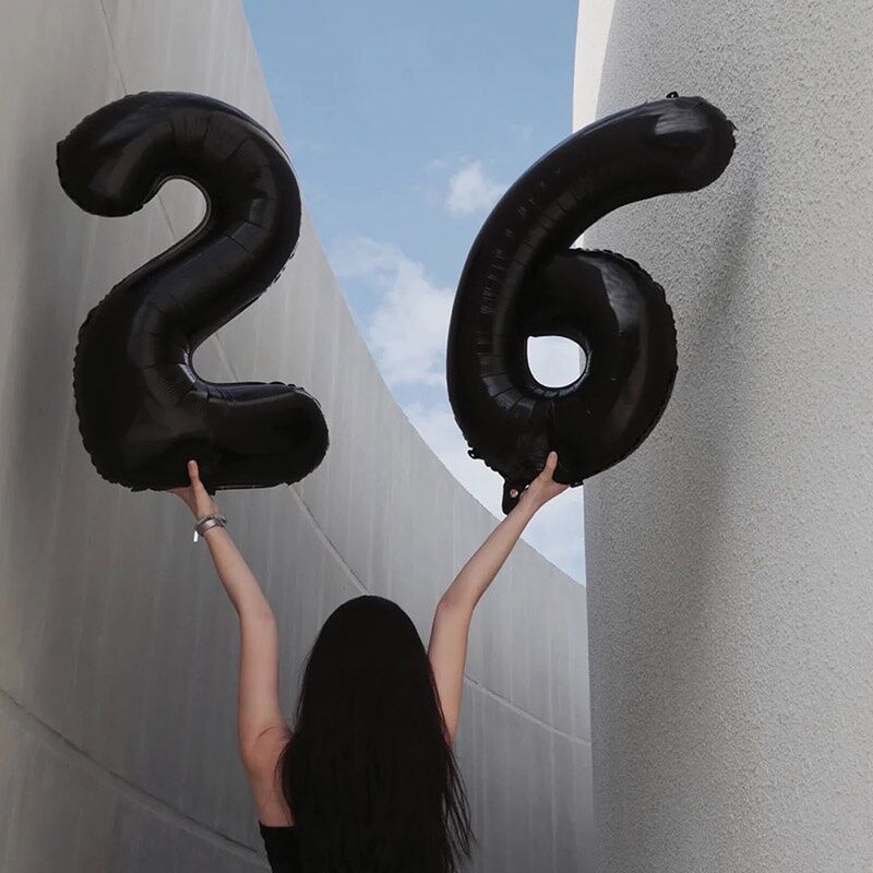 Jual Balon Foil Angka Ukuran Besar 80 cm Warna Hitam Balon Angka Jumbo ...