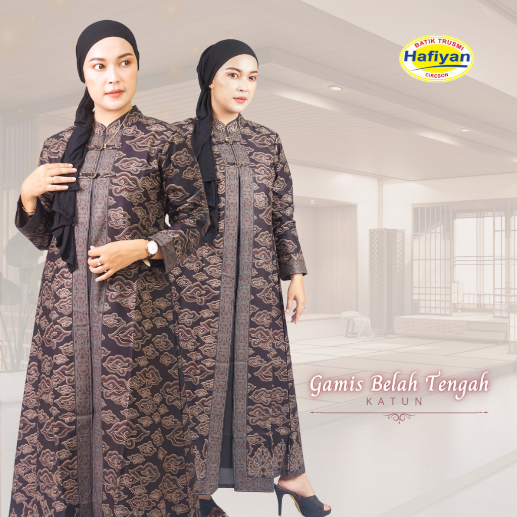 Jual BATIK TRUSMI HAFIYAN Gamis Batik Motif Megamendung Cirebon ...