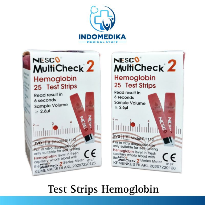 Jual Nesco Hemoglobin strip / Nesco Multicheck 2 Hemoglobin / nesco Hb ...
