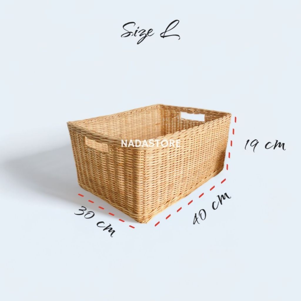 Jual Keranjang Rotan / Box Penyimpanan Anyaman Rotan / GND Rotan ...