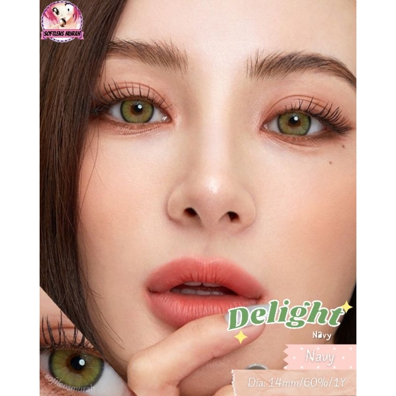 Jual Delight navy softlens pupil small size warna maximum seperti mata ...