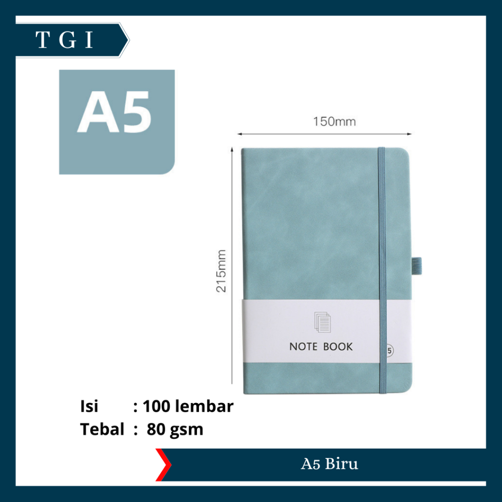 Jual TGI - BUKU TULIS MEMO MOTIF BERGARIS 3 UKURAN NOTEBOOK COVER KULIT ...