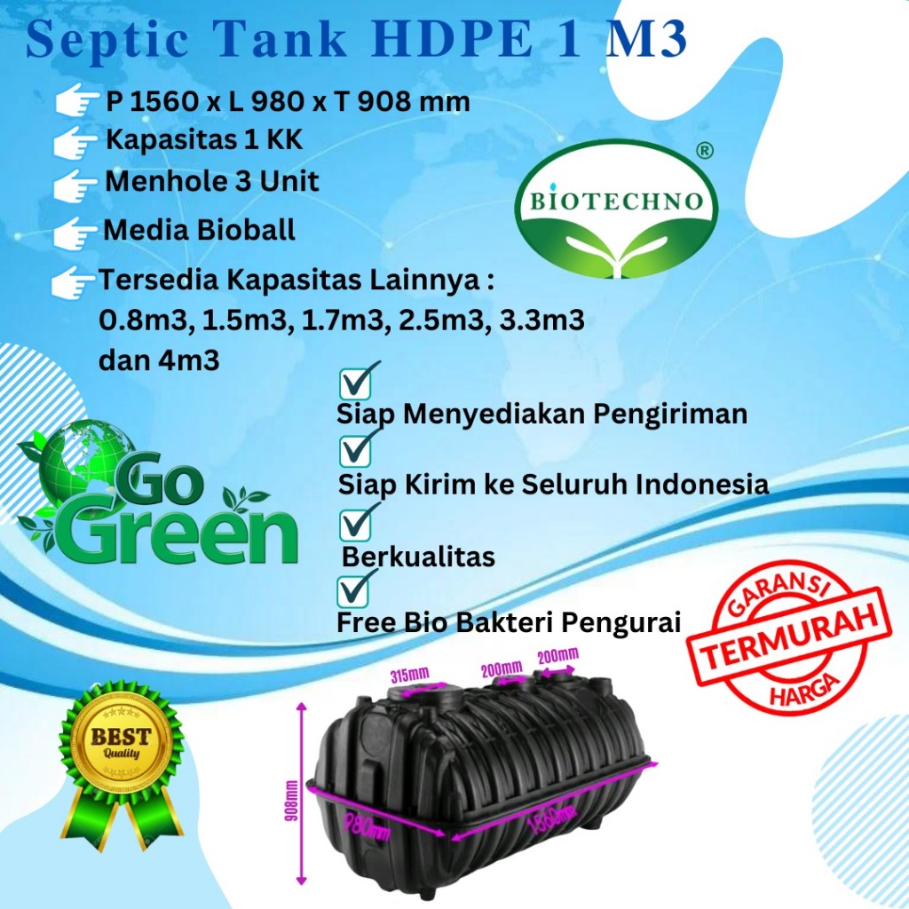 Jual Bio Septic Tank HDPE, Septic Tank Komunal, Septik Tank Individual ...