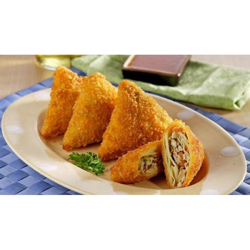Jual (frozen)samosa isi full daging ayam (halal)home made | Shopee ...