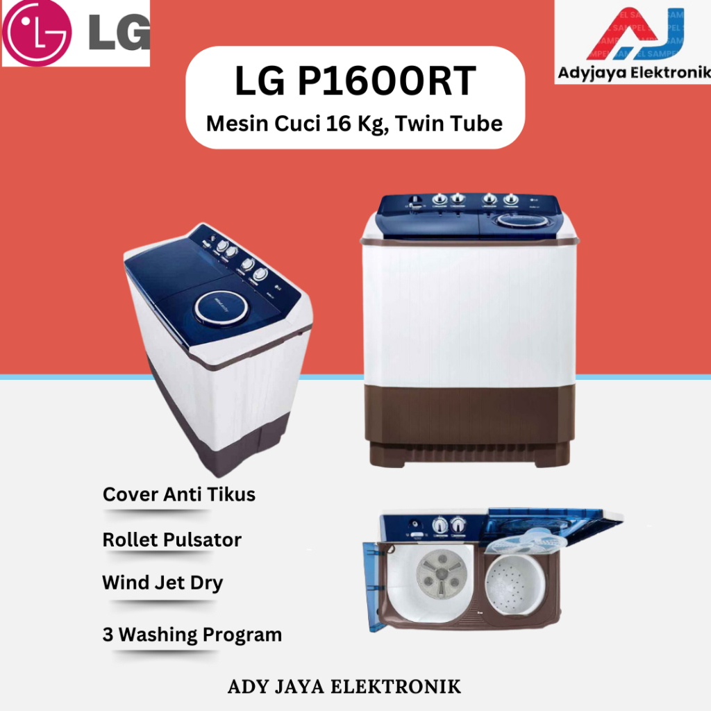 Jual Mesin Cuci 2 Tabung LG P1600RT | Shopee Indonesia