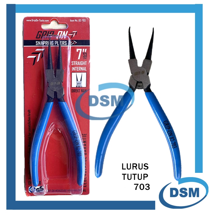 Jual TANG SPI 7 INCH LURUS TUTUP SNAPRING PLIERS GRIP ON 82-703 | Shopee Indonesia