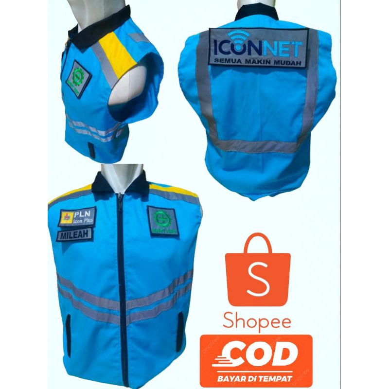 Jual rompi safety, k3, lapangan rompi PLN terbaru keren | Shopee Indonesia
