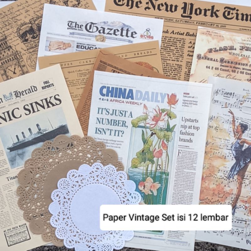 Jual MYUME.STORE || PAPER VINTAGE DIY SCRAPBOOK PAPER CRAFT JURNAL KIT ...