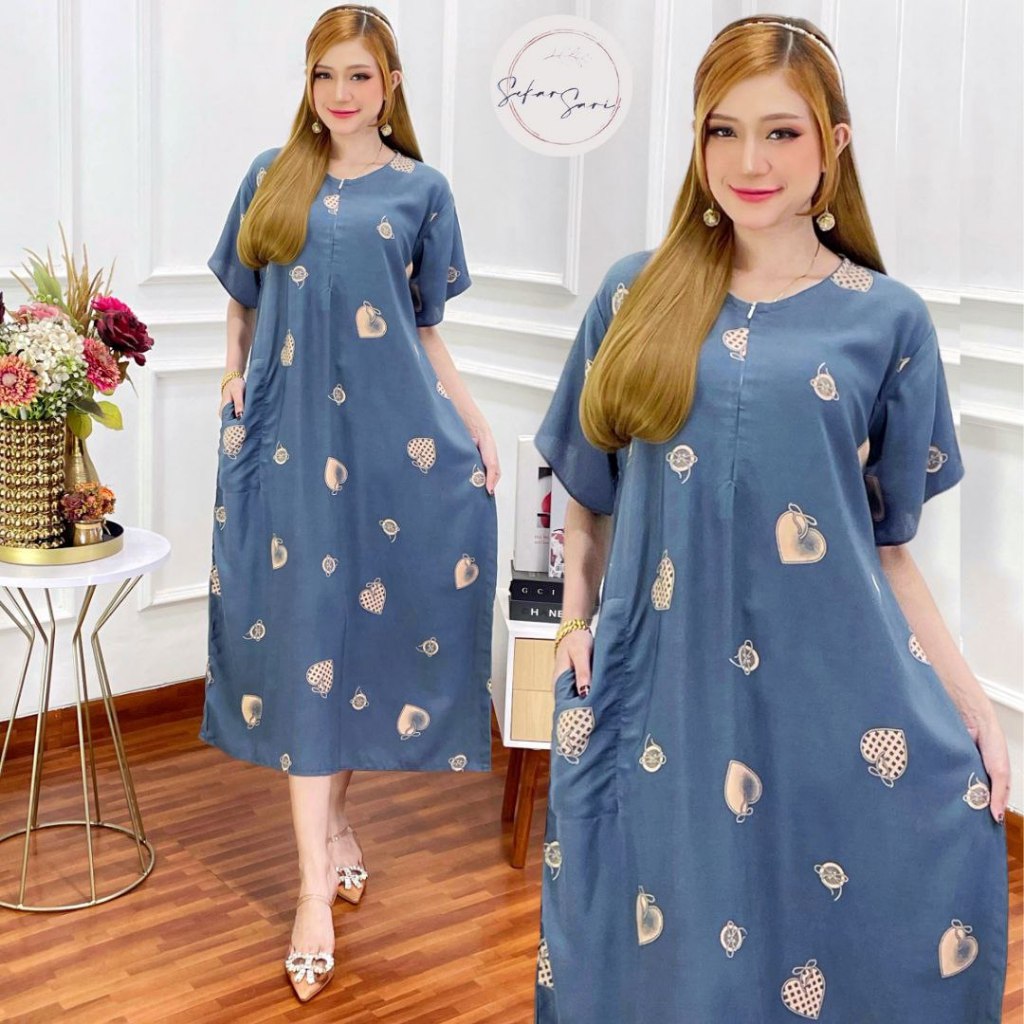 Jual Daster Wanita Rayon Grade A Busui Resleting Depan Baju Tidur ...
