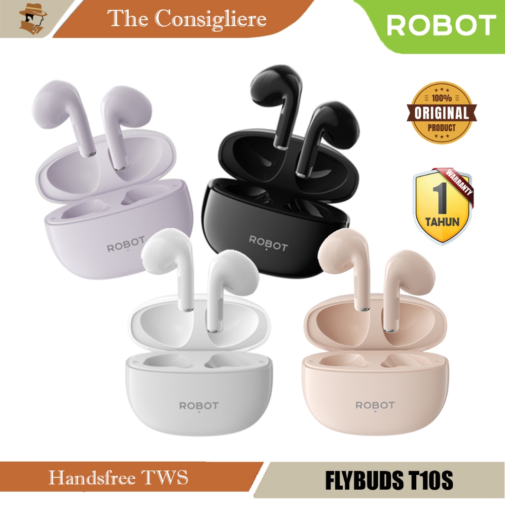 Jual Robot Bluetooth Earphone TWS Flybuds T10S Handsfree Wireless ...