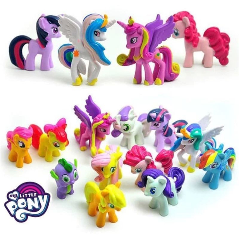 Jual My Little Pony mini Figure Set 12 Pajangan Mainan Miniatur Hiasan ...