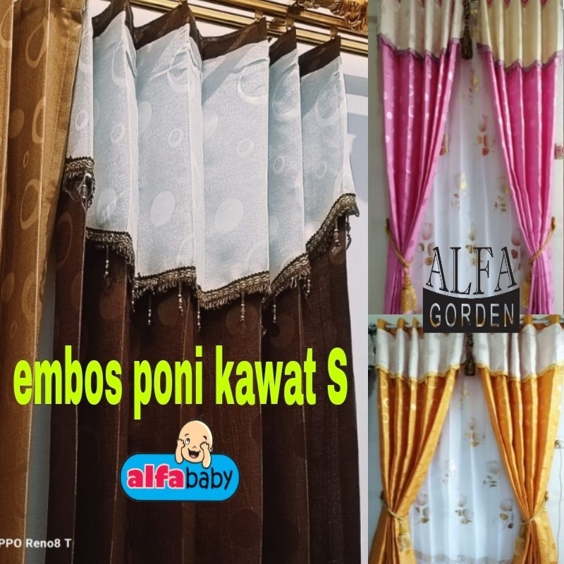 Jual Gorden Plisket poni/Gorden kawat S/Gorden polkadot poni tempel ...