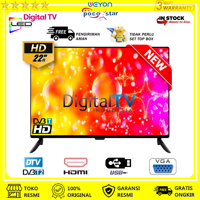 Jual Weyon - Poco Star TV LED 22w Full HD Televisi Digital Support HDMI ...