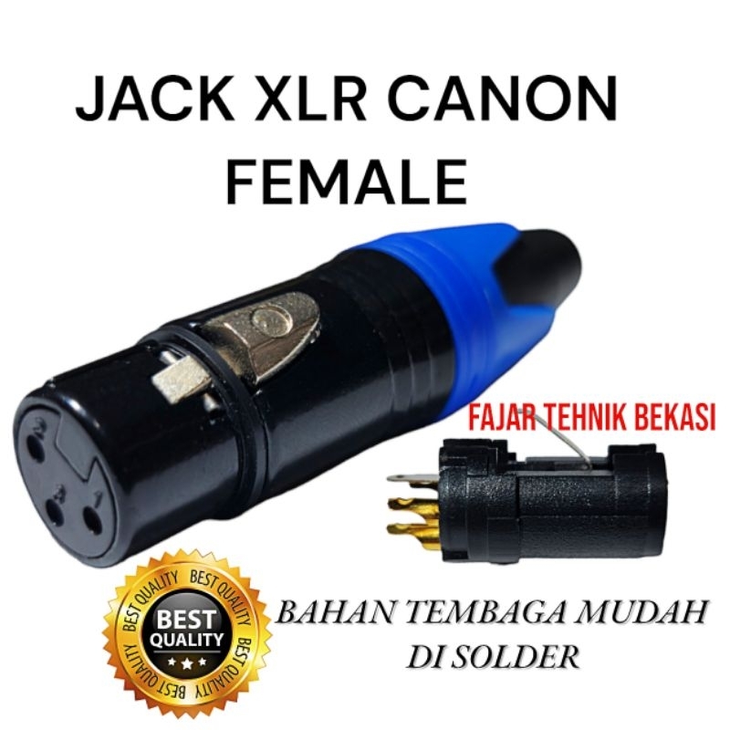 Jual JACK JAK JEK XLR MIC CANON CANNON STEREO FEMALE CEWEK PEREMPUAN ...