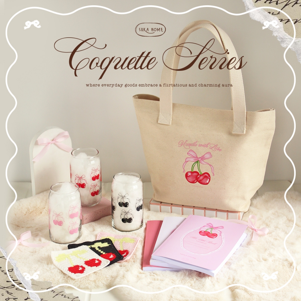 Jual Coquette Series by Suka Home | Gelas Kaca Korea Lucu | Stationery ...