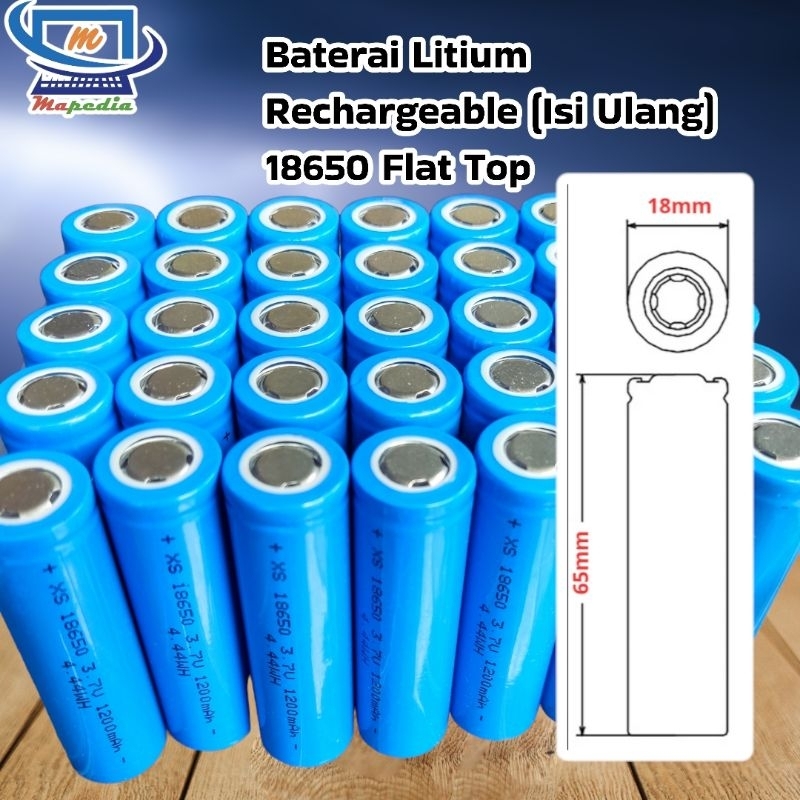 Jual Baterai Li-ion 18650 Battery PowerBank Senter Kipas Batre ...