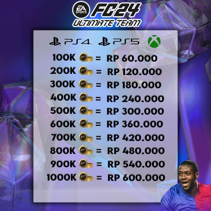 Jual EA FC 24 COINS/ FUT COINS PS4 / PS5 / XBOX / CONSOLE (FIFA ...