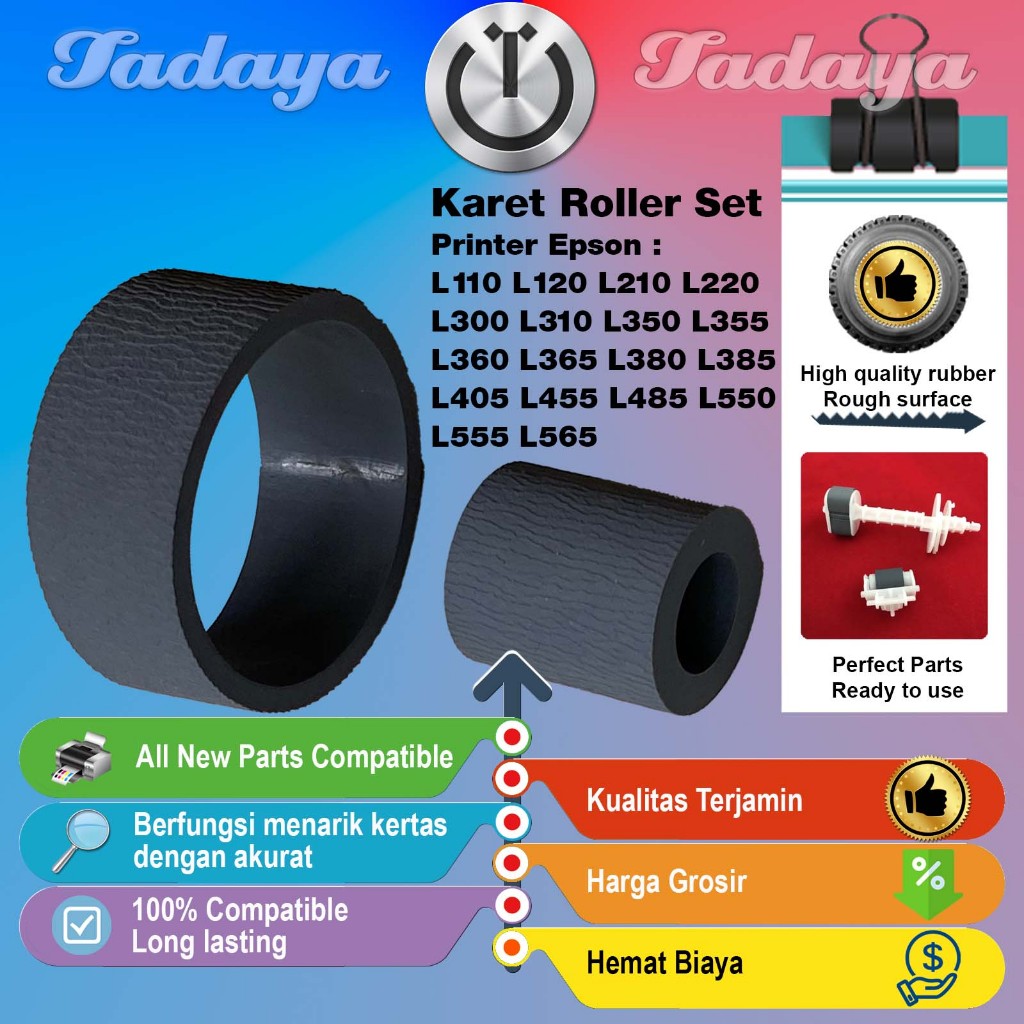 Jual ASF Roller Set Karet Roler Printer Epson L120 L121 L210 L220 L300 ...
