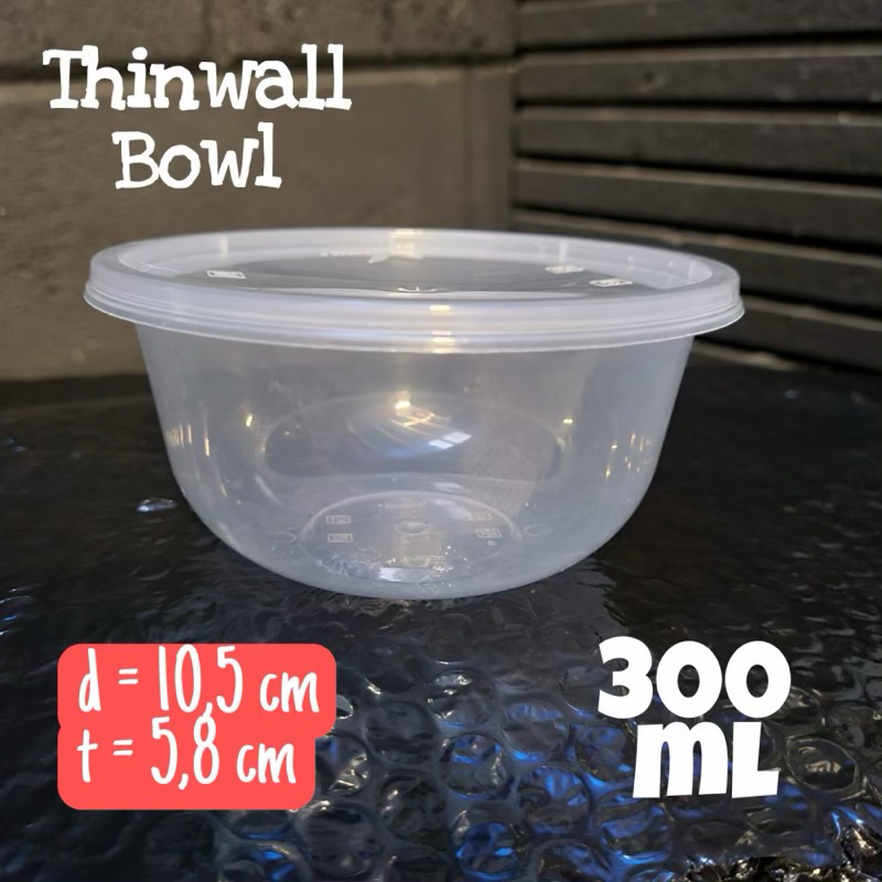 Jual Thinwall Bowl 300ml Tinwall Mangkok Plastik isi 25 pcs Thinwall Cup | Shopee Indonesia
