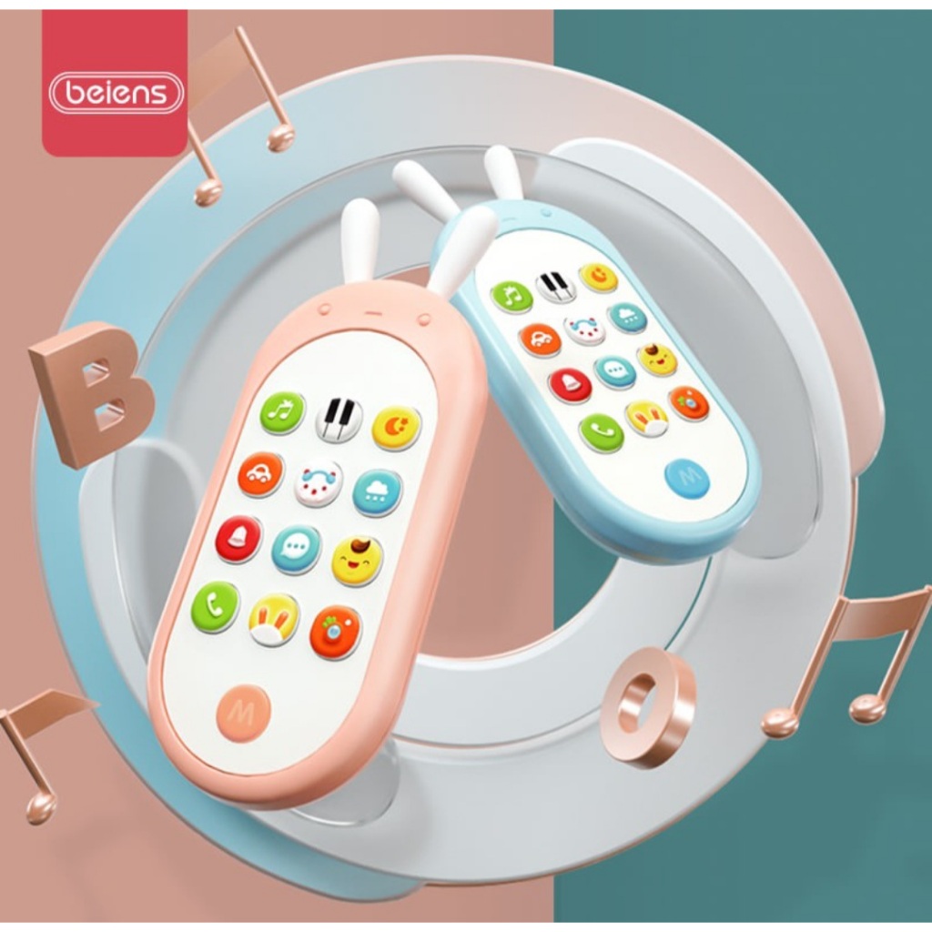 Jual BEIENS Baby Bunny Early Educational Mobile Phone Toys Baby Kids ...