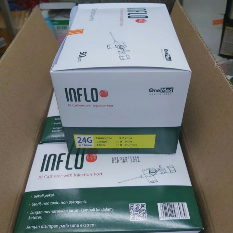 Jual Inflo Plus Catheter With Injection Port 18g/20g/22g/24g | Shopee ...