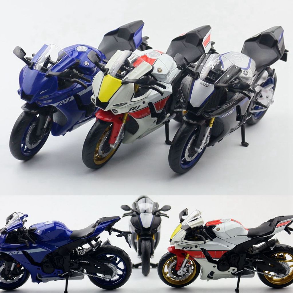Jual Motor Yamaha R1 YZF-R1M Scala 1:12 Diecast Makeda Cocok buat ...
